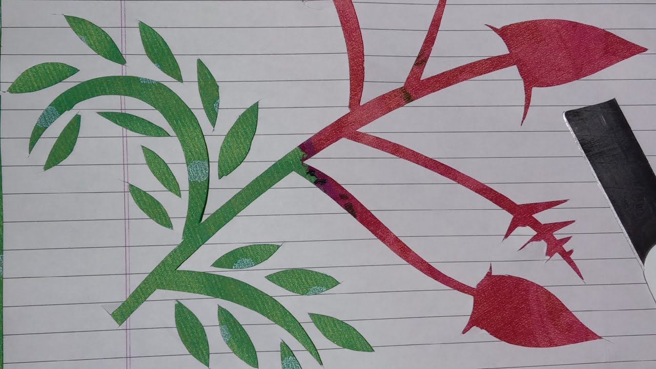 Flower paper cutting - YouTube