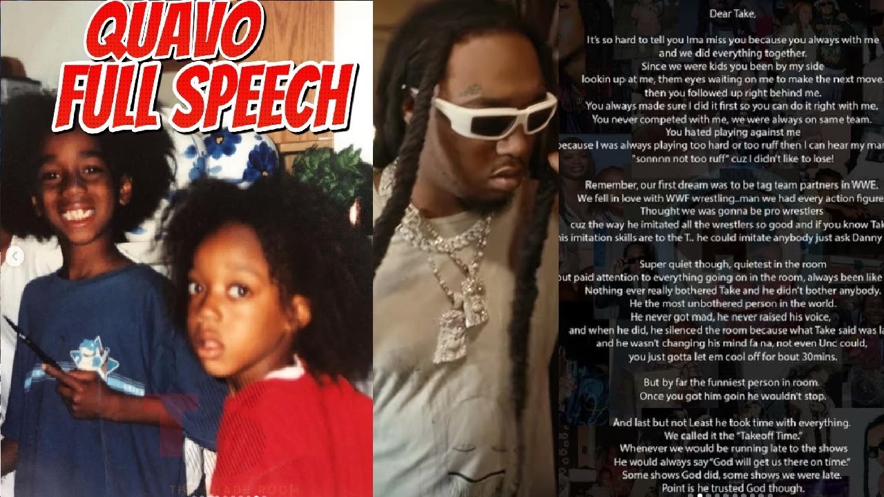 Migos Takeoff Update: Quavo FULL SPEECH Release For public by Him To ...