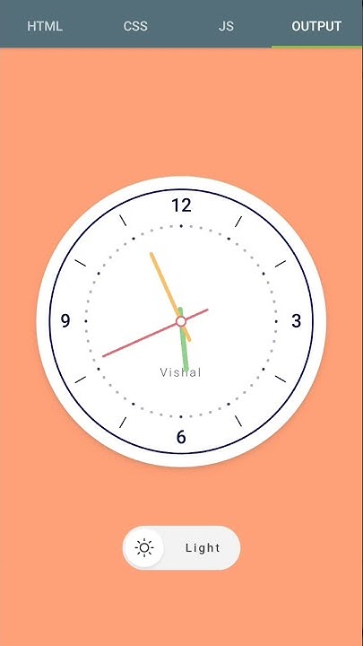 Clock ⏰ Using Html Css Js Youtube 8688