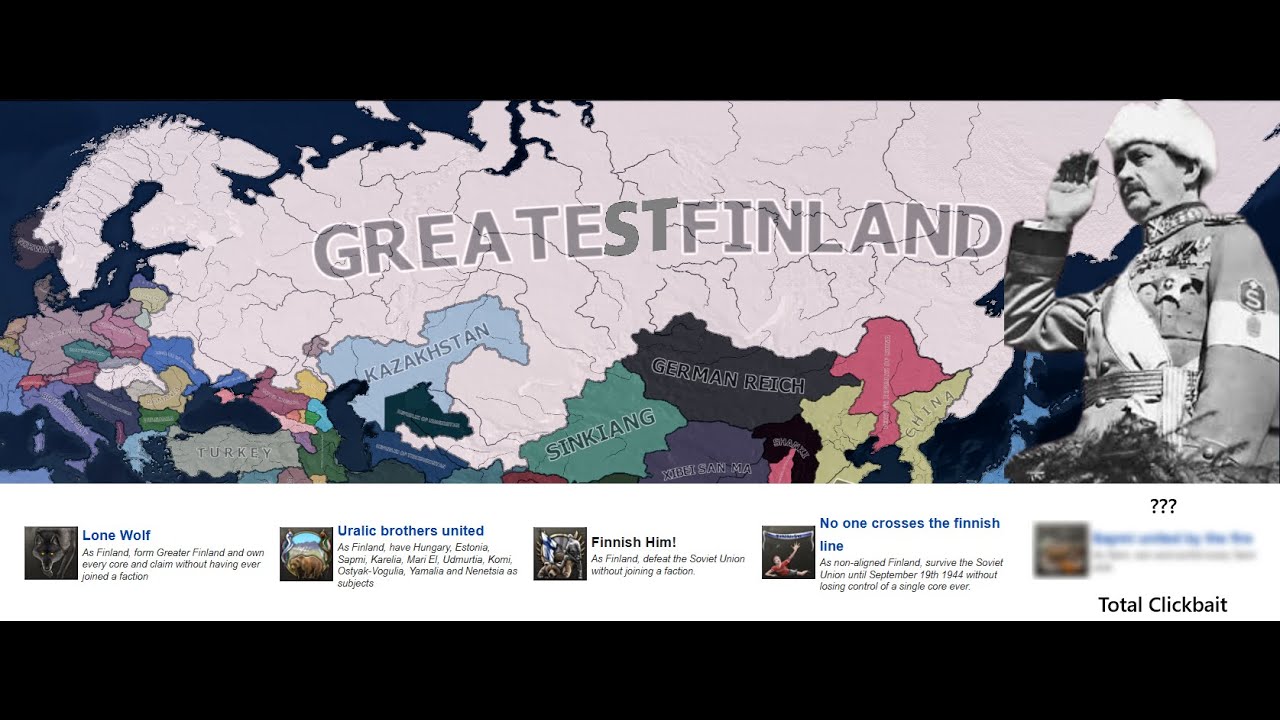 HOI4 - Four Finland Achievements - YouTube