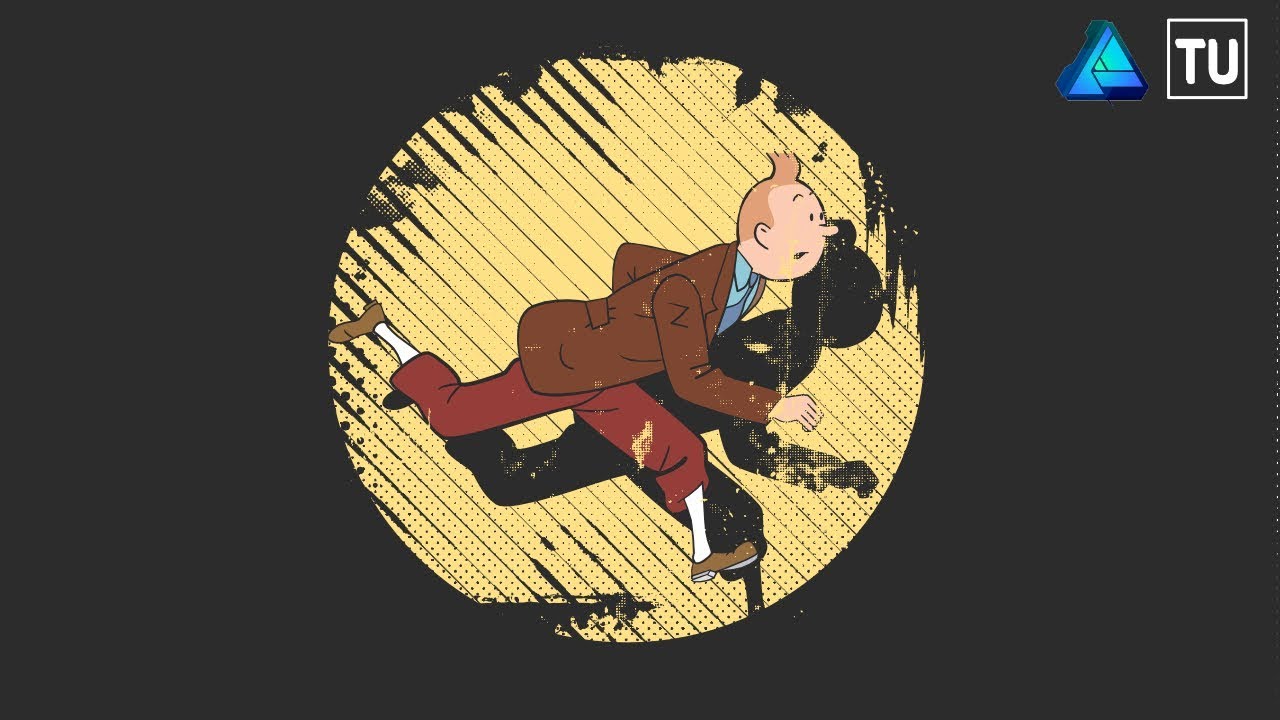 TinTin Vector Illustration - Affinity Designer - YouTube