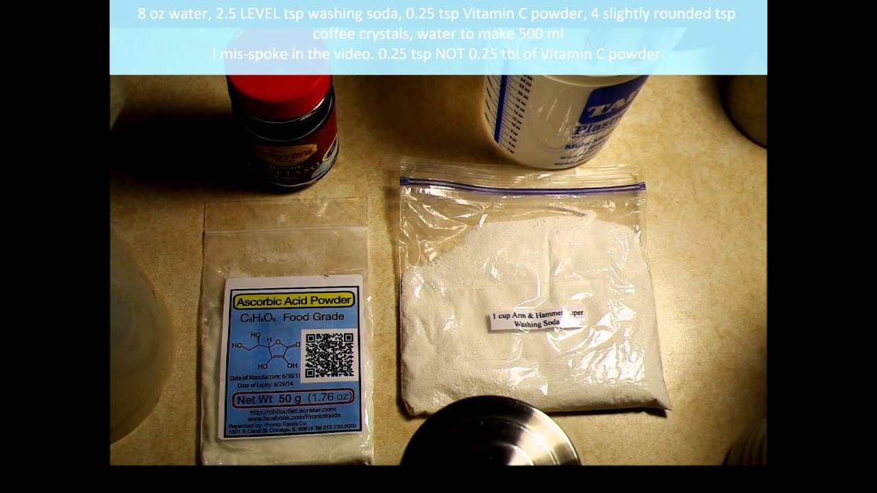 Developing Film in Caffenol-C (Avoirdupois Volumetric Measure) - YouTube