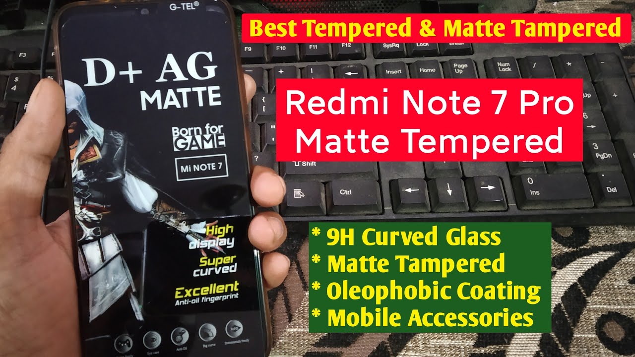 REDMI NOTE 7 PRO MATTE TEMPERED GLASS AND SKIN COMBO | BEST TEMPERED ...