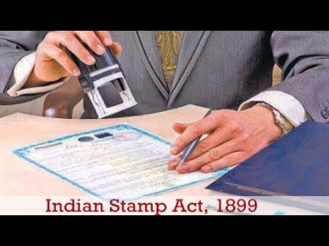 Indian Stamp Act,1899 - YouTube