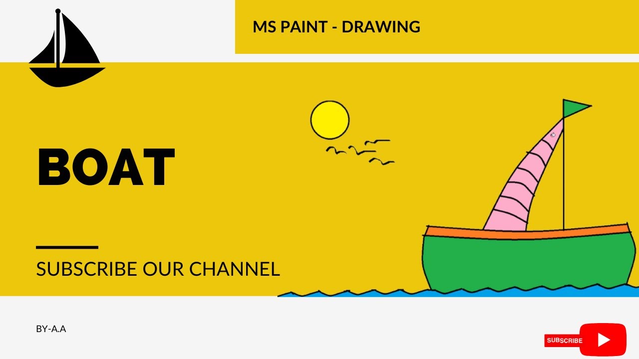 Making a Ship by Ms Paint/ms paint drawing/ms painting/ms paint art ...