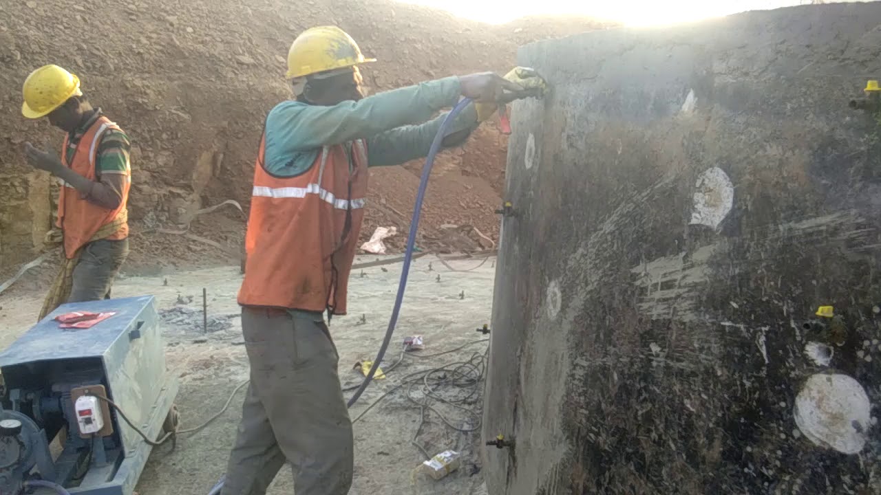 Cement slurry grouting - YouTube