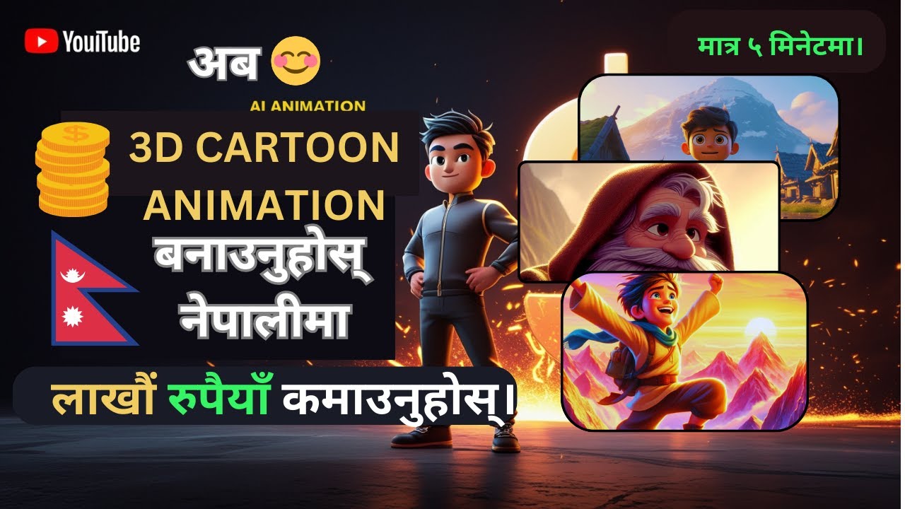 How To Make 3D Animated Cartoons In Nepali | Create 3D Cartoon Animated ...