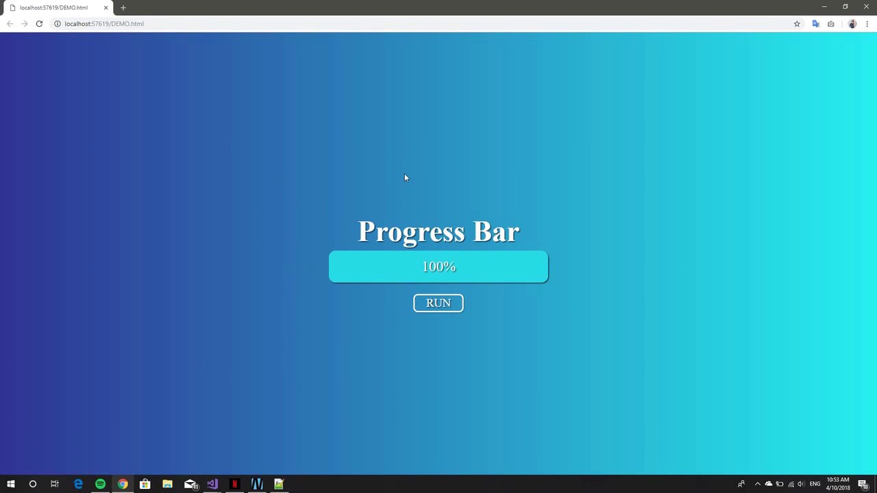 ProgressBar(HTML,CSS and Javascript) - YouTube