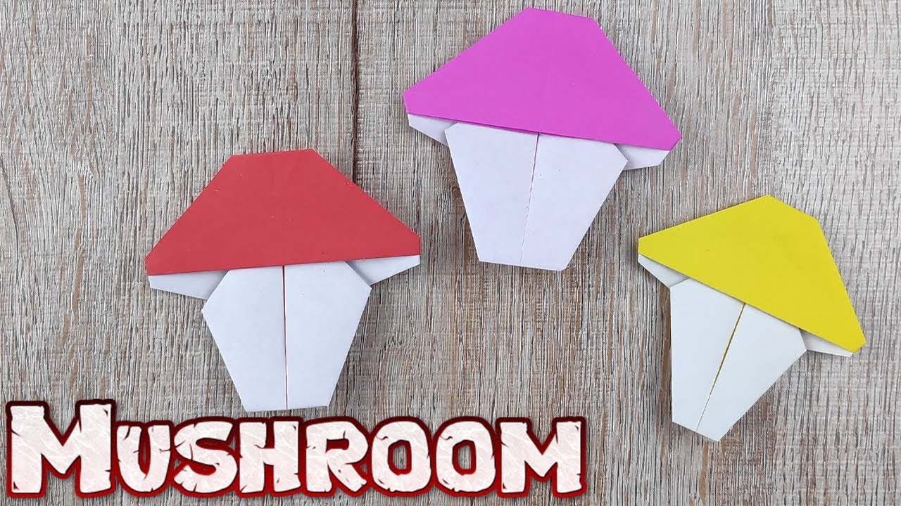 Origami Easy Mushroom Paper | How to make a paper mushroom | DIY Simple ...