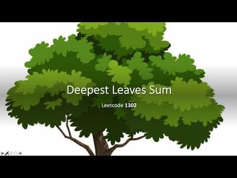 Deepest Leaves Sum | Leetcode 1302 - YouTube