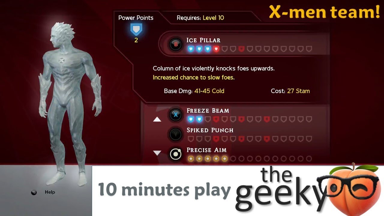 MARVEL ULTIMATE ALLIANCE 2: playing as ICEMAN for 10 minutes - YouTube