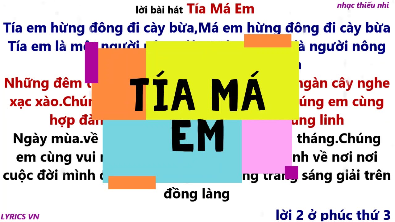 lời bài hát tía má em - YouTube
