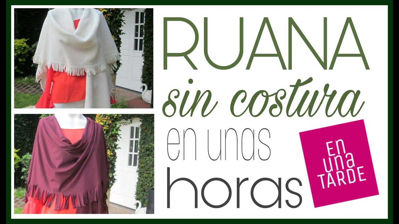 Cómo hacer una RUANA CON FLECOS, SIN COSTURA - Fabiana Marquesini - 57 ...