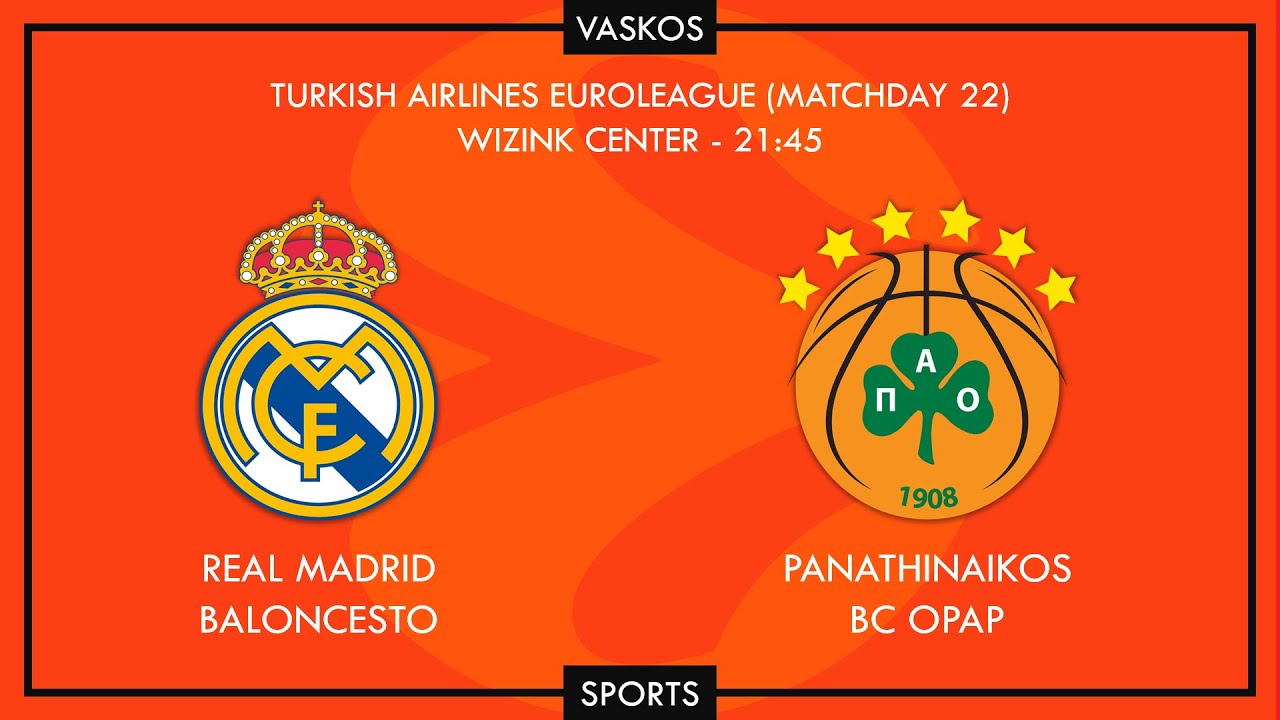 🔴 LIVE | ΡΕΑΛ ΜΑΔΡΙΤΗΣ - ΠΑΝΑΘΗΝΑΪΚΟΣ | ΕΥΡΩΛΙΓΚΑ | REAL MADRID ...