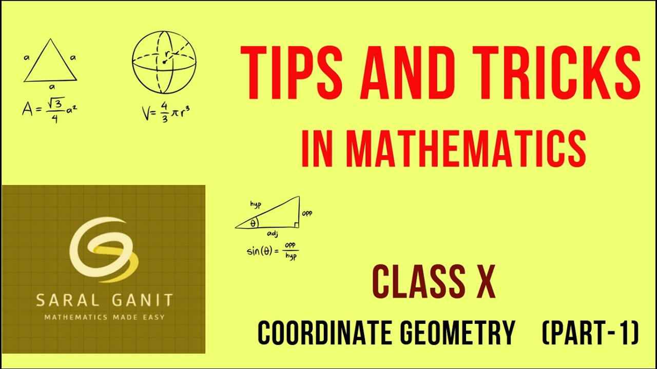 Tips and Tricks in Mathematics class 10 chapter 7 Coordinate Geometry ...
