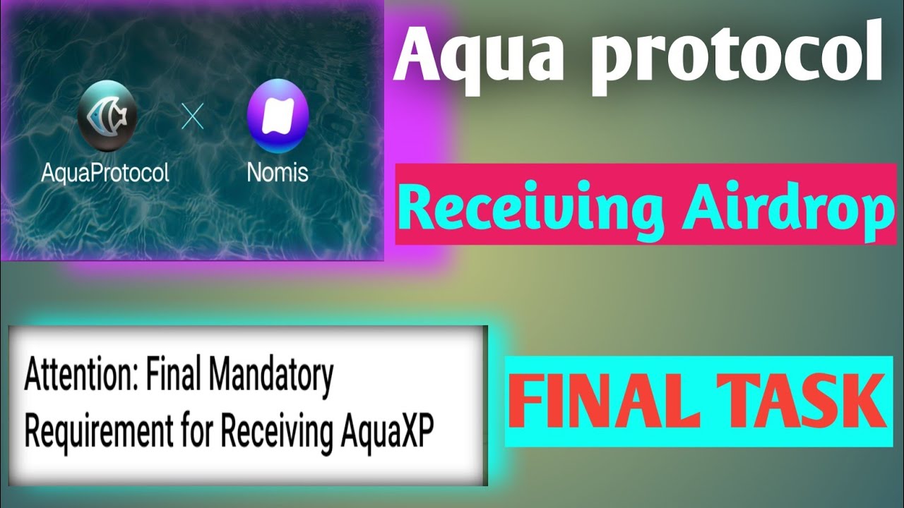 Aqua protocol withdrawal update// Final task ,how to mint NFT. - YouTube