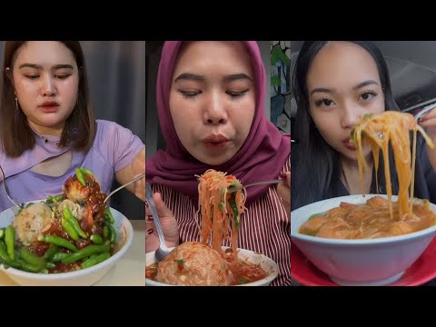 Mukbang TikTok Compilation | Bakso🥵🥵🥵, very popular Indonesian street food 🍲 