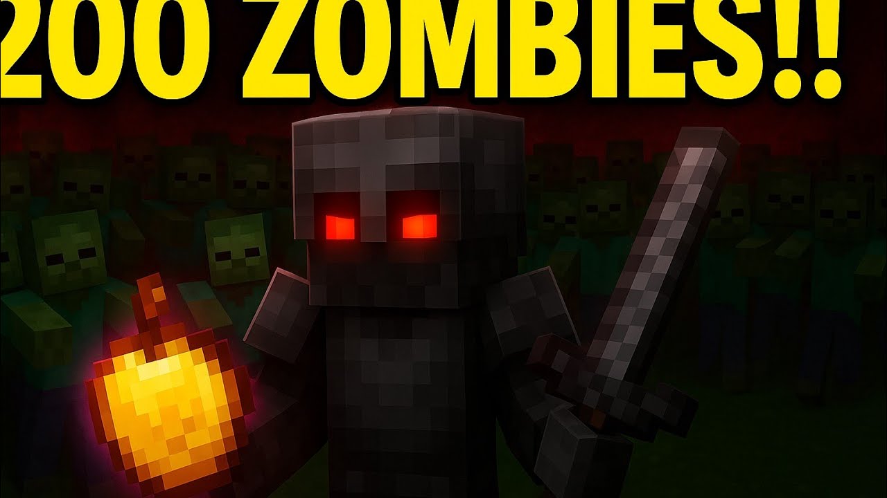 “Can I Survive 200 Zombies in Minecraft?” 🤯 - YouTube