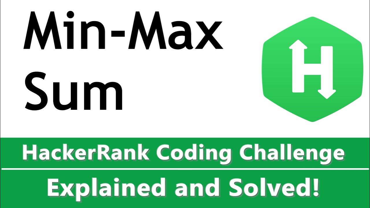 Mini Max Sum Hackerrank Solution Coded In Python Youtube