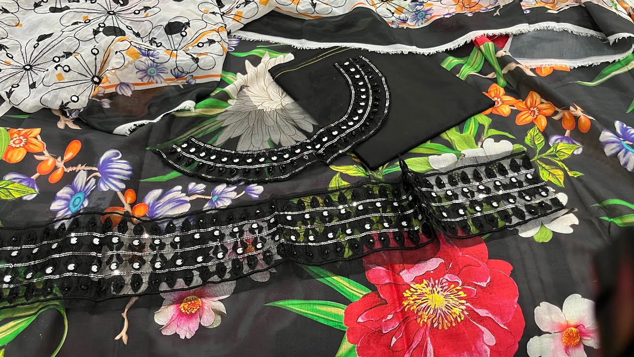 Luxury: Baroque Silk Embroidered Dupatta 3Pcs New Collection!" - YouTube