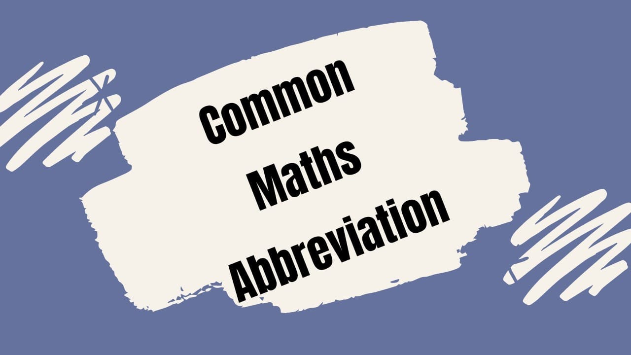 Abbreviation for kids || common maths abbreviation - YouTube