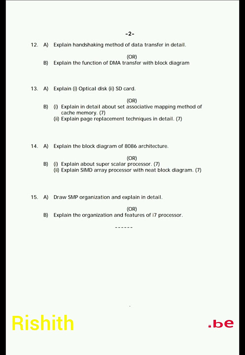 Diploma 4thsemester Computer Architecture Exam questions paper/April2023 #cse # ...