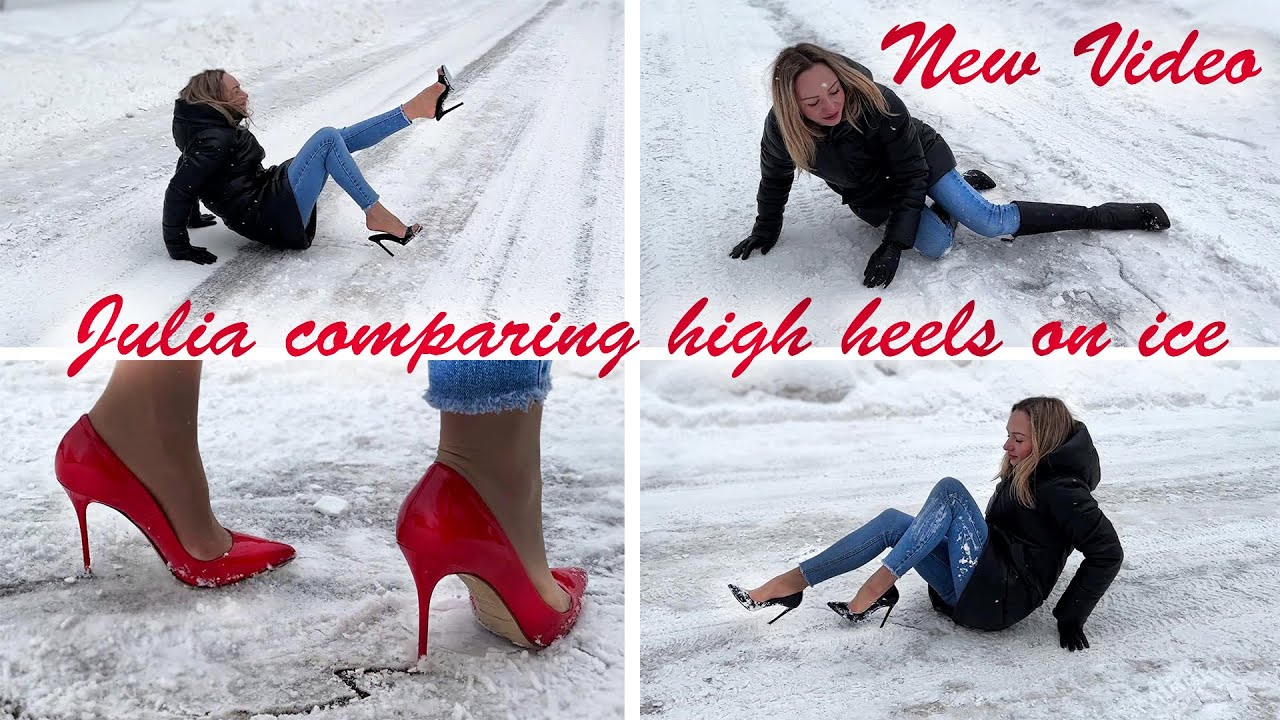 High Heels Comparing on Ice, Slippery High Heels, High Heels on Ice ...