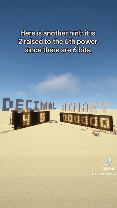 How to count binary numbers for Minecraft logic circuits and calculators - YouTube