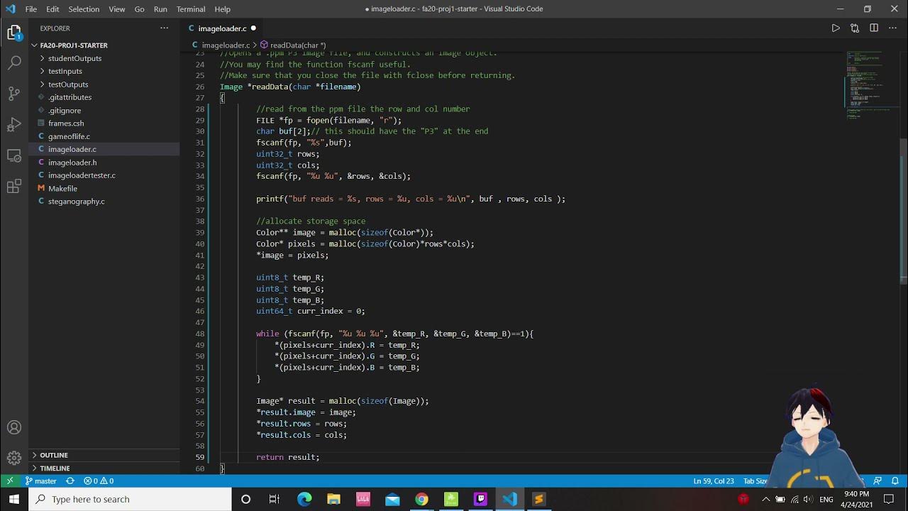 Game of life, Project 1, continue CS61C, UC Berkeley, [Study stream live] - YouTube