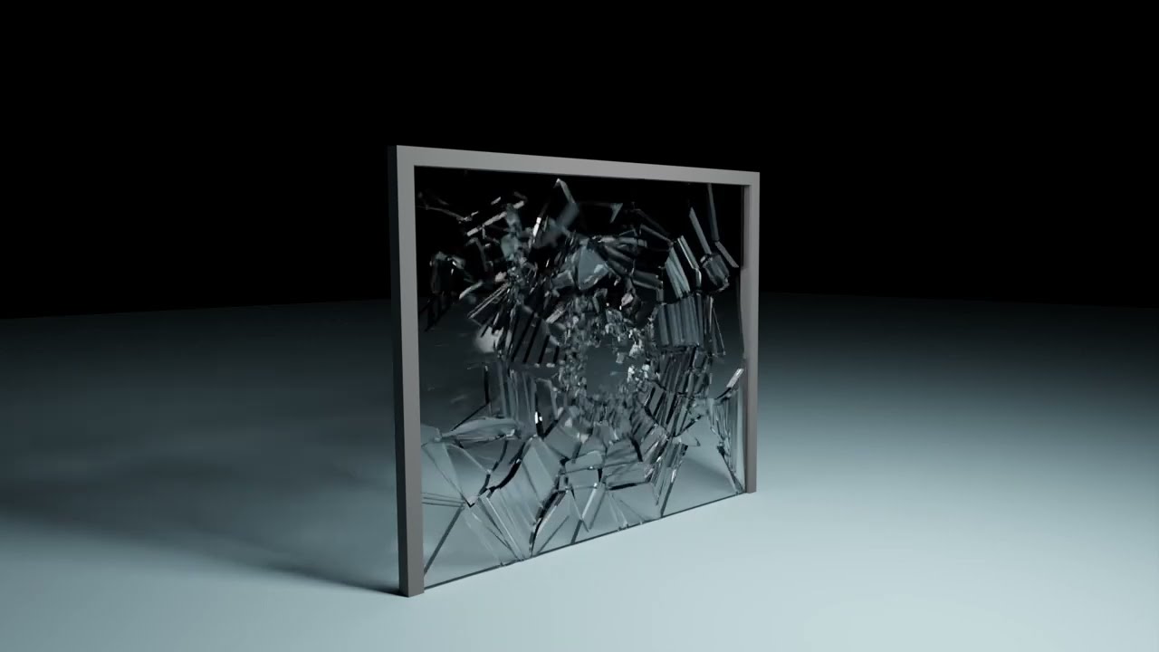 Blender breaking glass simulation - YouTube