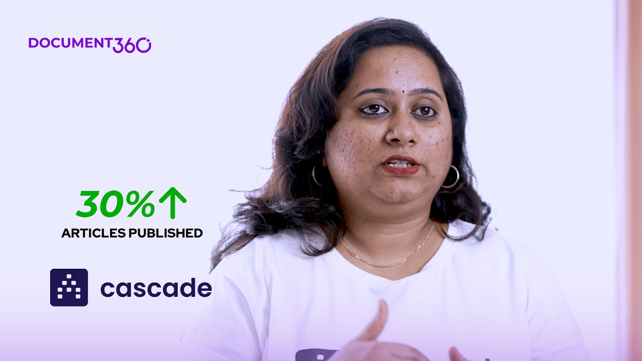 Improved Publishing Knowledge Base articles by 30%: Cascade x Document360 Case study - YouTube