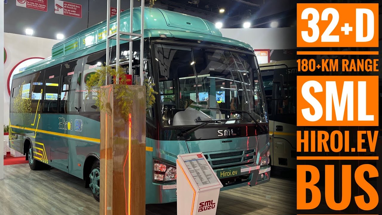 32 Seater 180+km Range 2025 SML Hiroi EV BUS Launch|SML Hiroi EV BUS ...