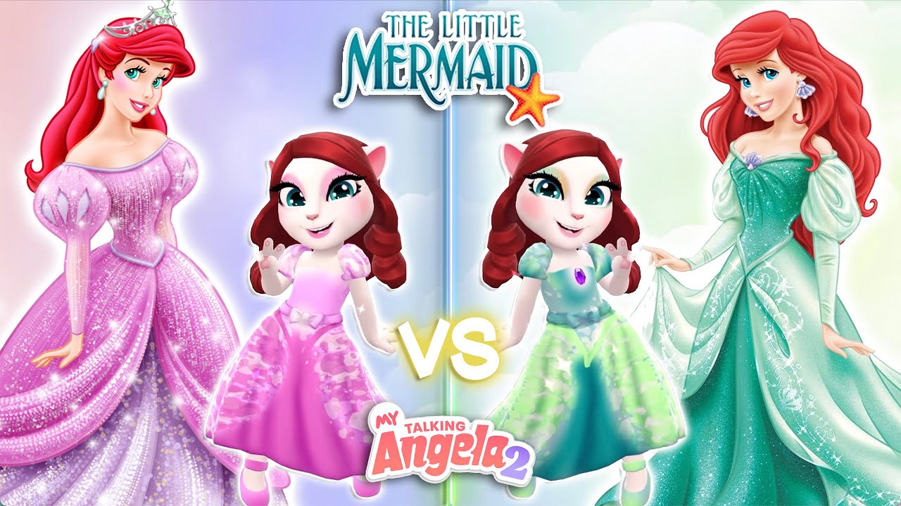 My talking Angela 2 | Ariel - Little Mermaid 🌊🐬| cosplay - YouTube