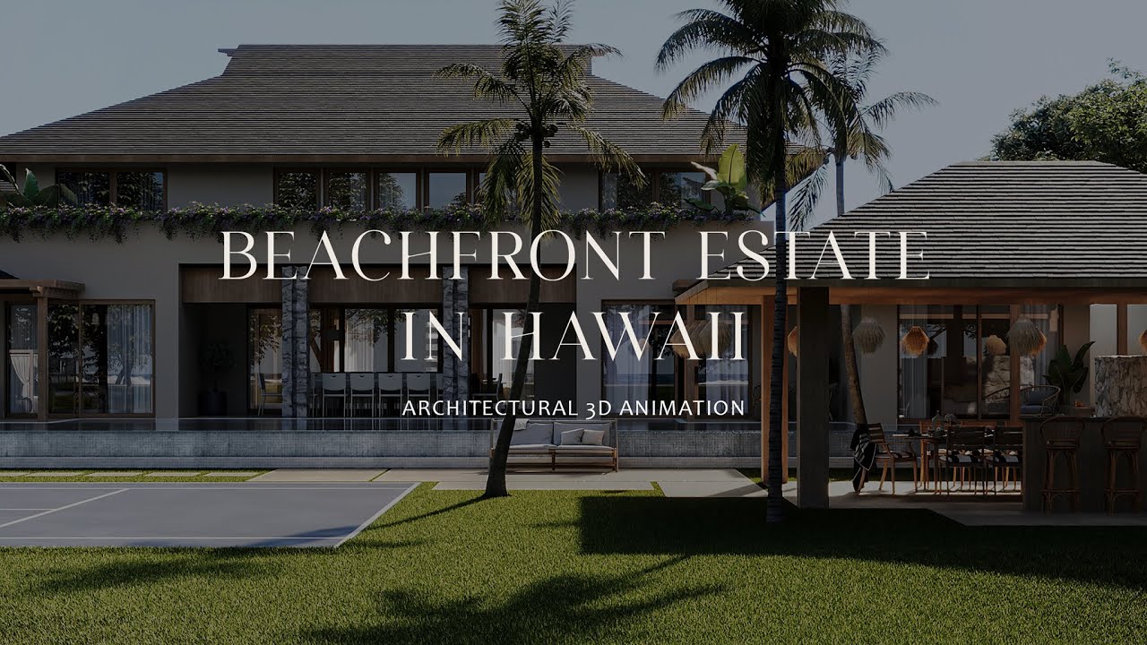Beachfront Estate in Hawaii - Architectural 3D Animation - YouTube