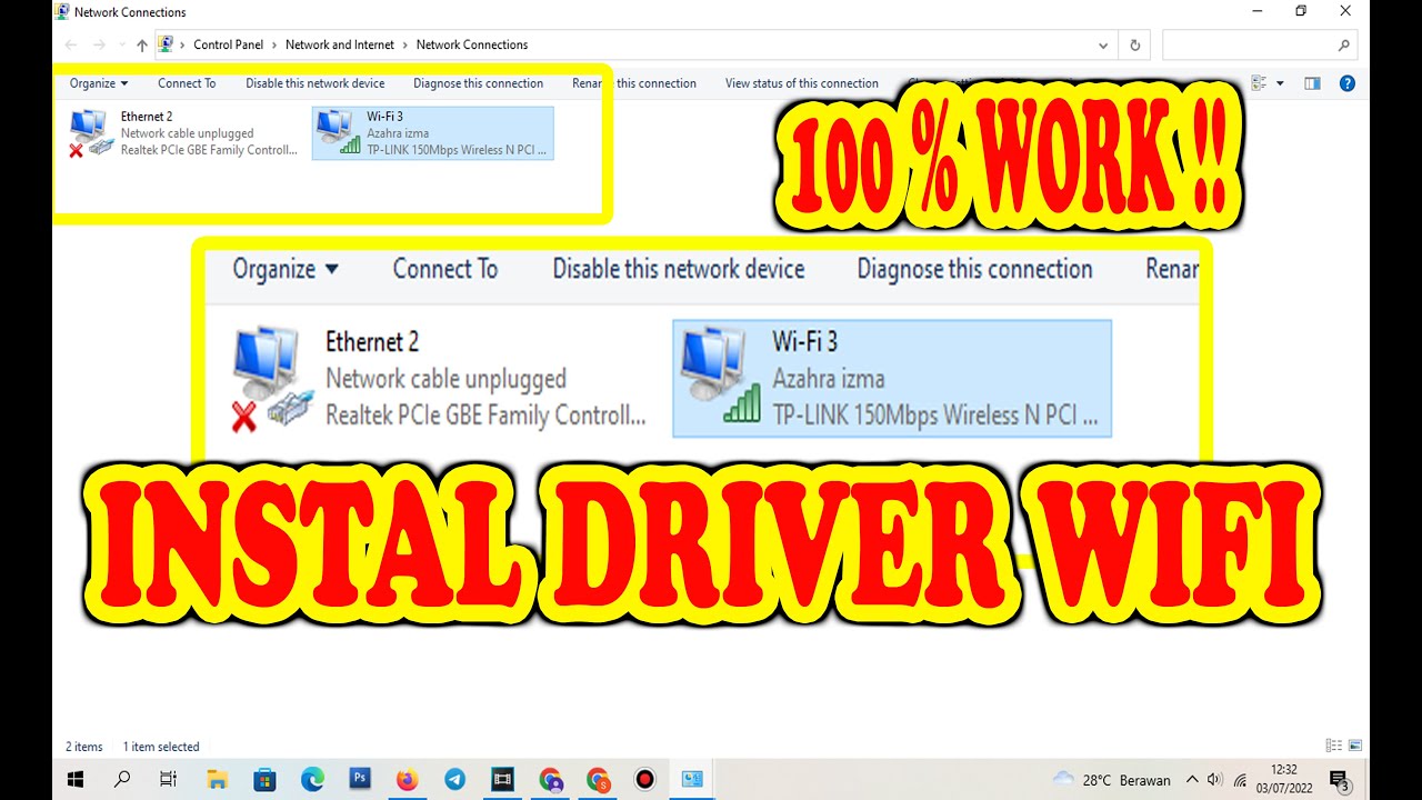 CARA INSTAL DRIVER WIFI LAPTOP WINDOWS 7 - YouTube