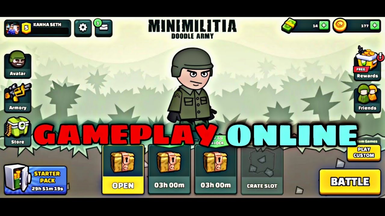 #1 Mini Militia || Gameplay || Online - YouTube