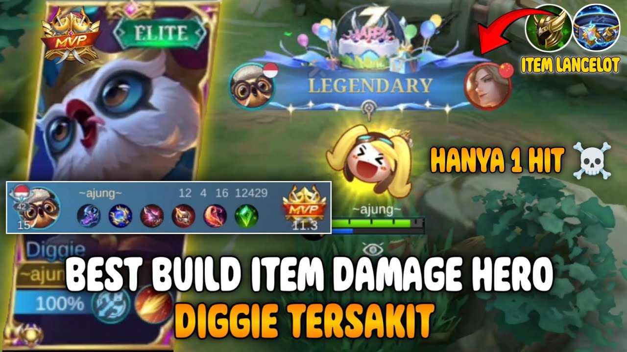 BUILD ITEM HERO DIGGIE TERSAKIT‼️BEST BUILD DIGGIE - MOBILE LEGENDS ...