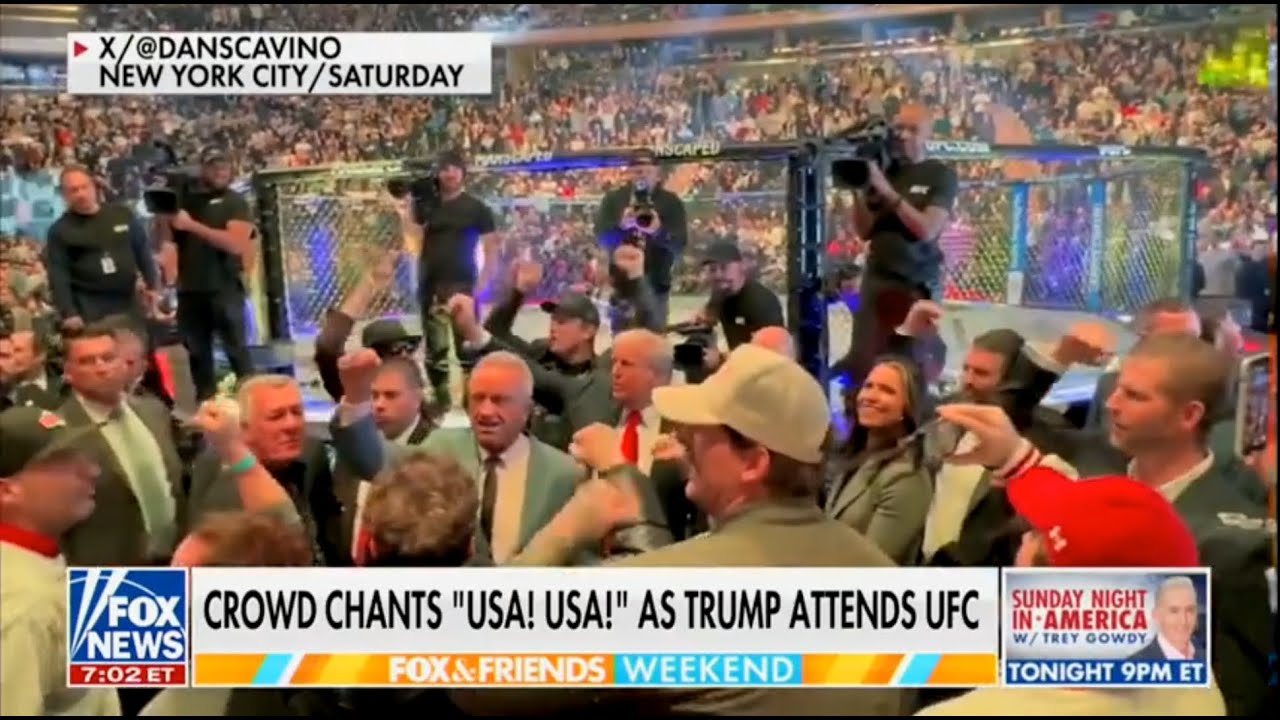 UFC 309 Crowd & Fighters Cheer TRUMP, America's Fighter!!! - YouTube