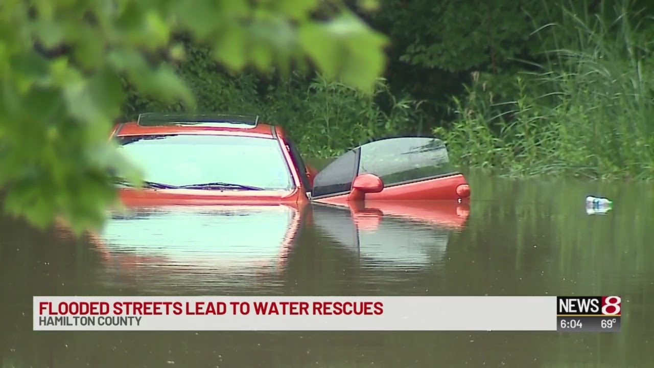 Flooding closes streets, roads in Hamilton County, other areas - YouTube