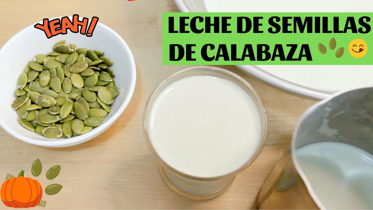🥛Como hacer LECHE DE SEMILLAS DE CALABAZA🎃Leche de semillas de calabaza ...