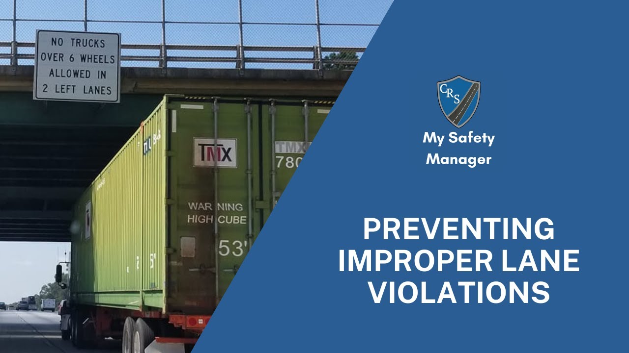 Preventing Improper Lane Useage Violations - YouTube