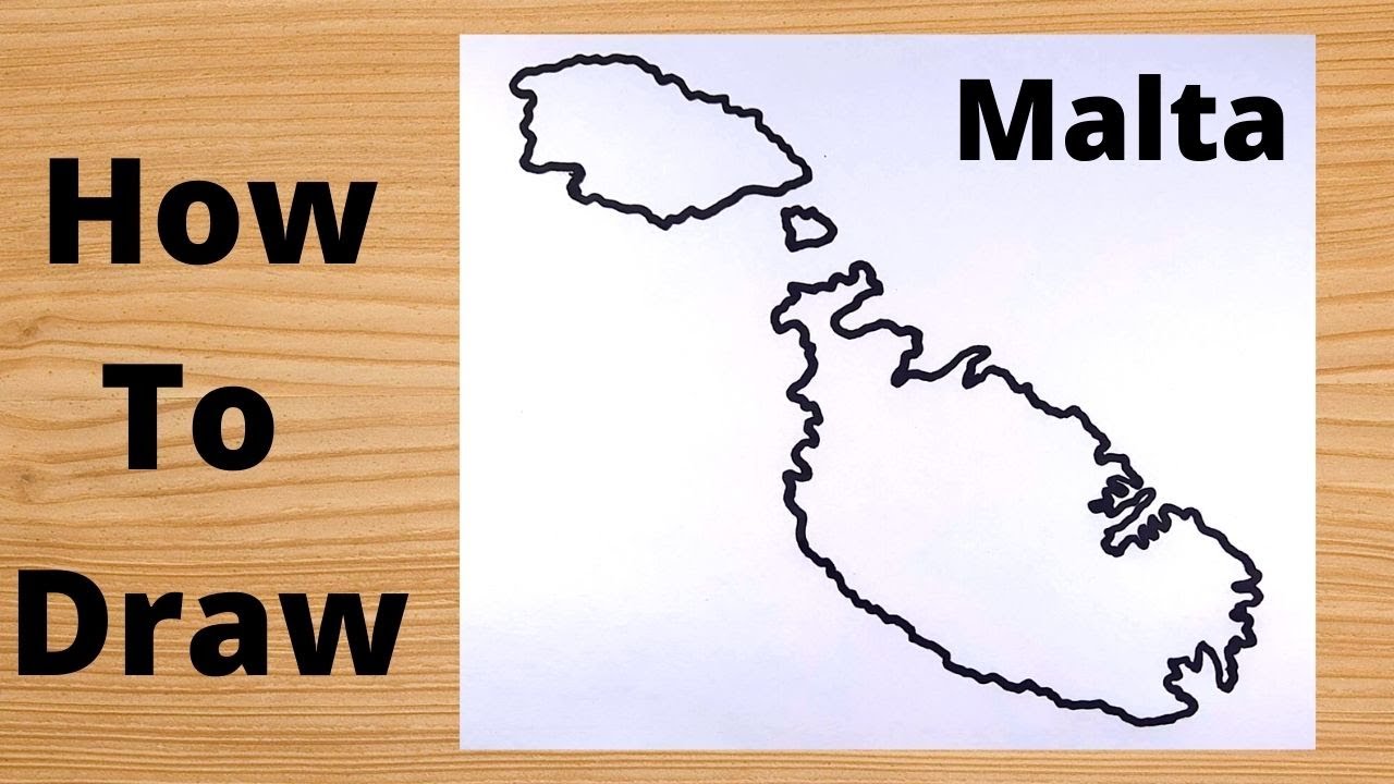 Malta Map Drawing - Easy Step by Step - YouTube
