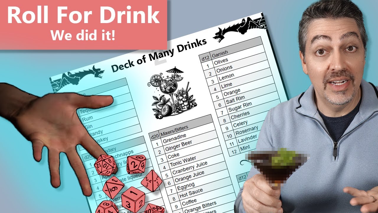 Roll for drink! | D&D Dice Cocktail - Part 2 - YouTube
