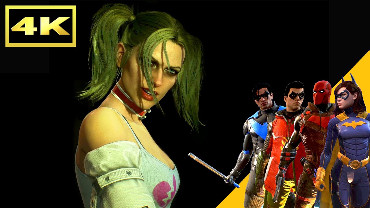 GOTHAM KNIGHTS All Characters Meeting HARLEY QUINN Scene (4K Ultra HD ...