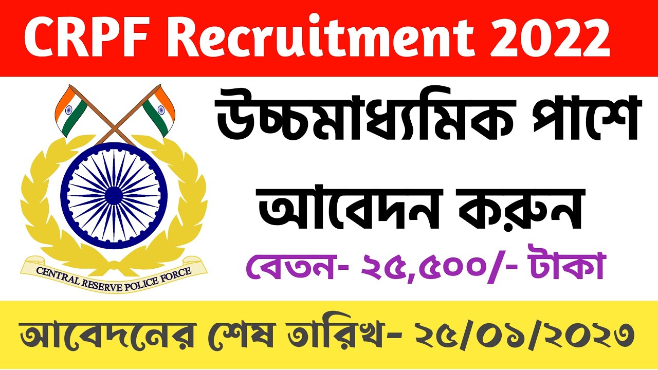 CRPF New Recruitment 2023 | Online Apply Step By Step | Age Limit ...