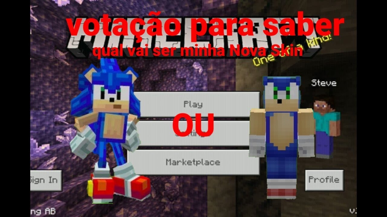 votação para saber qual vai ser minha Nova Skin do Minecraft SONIC 4D ...