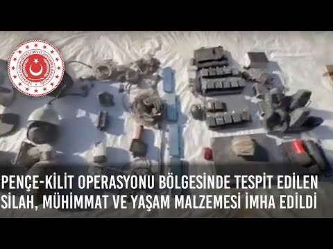 Pençe-Kilit Bölgesinde Tespit Edilen Mağarada Silah, Mühimmat ve Yaşam Malzemesi İmha Edildi