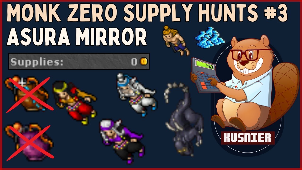Monk Zero Supply Hunts #3 - 'Asura Mirror' | Tibia - YouTube