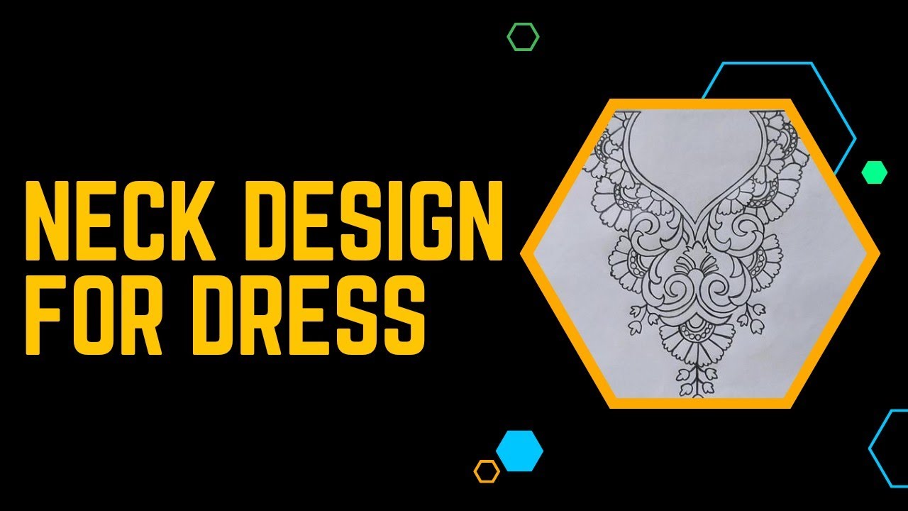 Hand Drawing Neck Design For Embroidery||Pencil Drawing Neck Design For ...