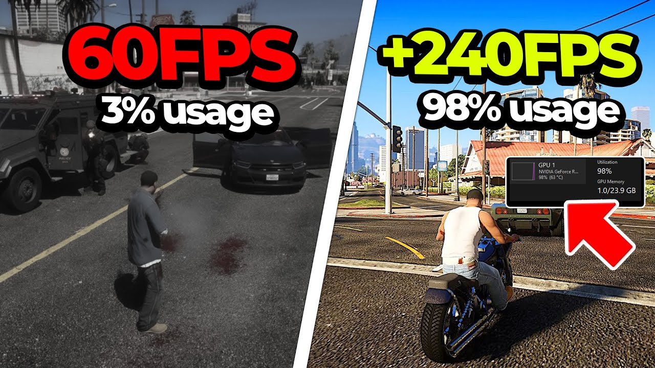 How to Fix LOW GPU USAGE in GTA FiveM - Fix Stutters & FPS Drops While ...